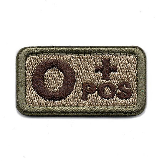 GetUSCart- Tactical Blood Type O+ Positive POS Hook and Loop Patch ...