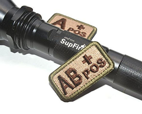 GetUSCart- Tactical Blood Type O+ Positive POS Hook and Loop Patch ...