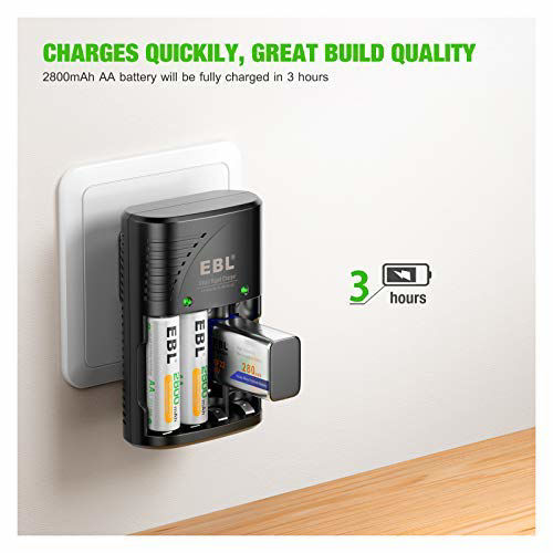 GetUSCart- EBL Smart Rapid AA AAA Charger for AA AAA 9V Rechargeable ...