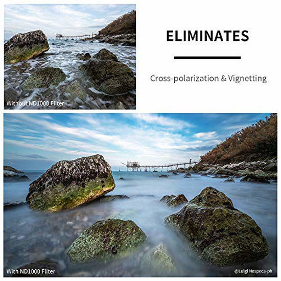 GetUSCart- K&F Concept 67MM Fixed ND Filter ND1000 10 Stops, Neutral ...