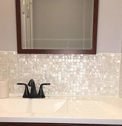 GetUSCart- Art3d Oyster Mother of Pearl Square Shell Mosaic Tile for ...
