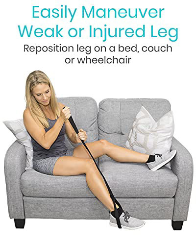 GetUSCart- Vive Leg Lifter Strap (44 Inch) - Rigid Foot Loop, Hand Grip ...