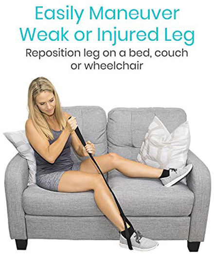 GetUSCart- Vive Leg Lifter Strap (44 Inch) - Rigid Foot Loop, Hand Grip ...