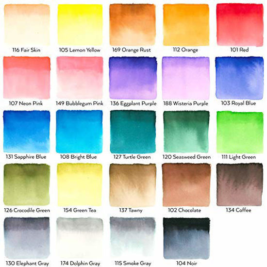 GetUSCart- Arteza Real Brush Pens, 24 Colors for Watercolor Painting ...
