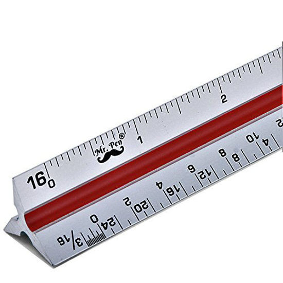 GetUSCart- Mr. Pen Triangular, Architectural, Aluminum Scale Ruler for ...