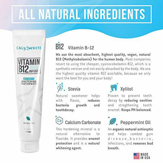 GetUSCart- Cali White Vegan Whitening Toothpaste with Vitamin B12 ...