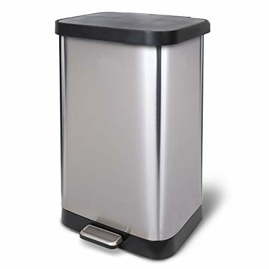 GetUSCart- Glad Stainless Steel Step Trash Can with Clorox Odor ...