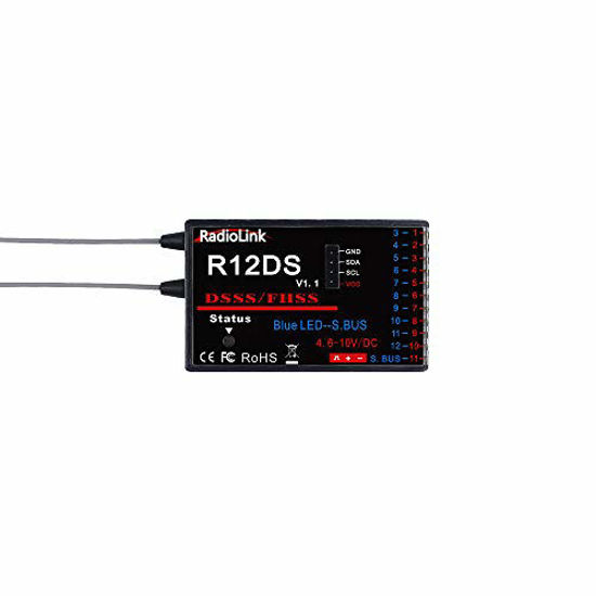 GetUSCart- Radiolink R12DS 2.4GHz RC Receiver 12 Channels SBUS/PWM ...