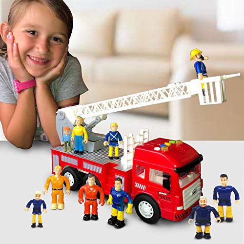 GetUSCart- FUNERICA Set of 10 Fireman and Family People Toy Figures ...