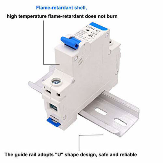 GetUSCart- smseace Miniature Circuit Breaker Low Voltage 63A 400V 2 Poles DIN Rail Installation ...