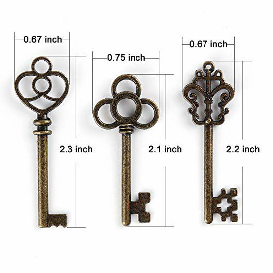 GetUSCart- Mixed Set of 30 Large Skeleton Keys with Antique Style ...