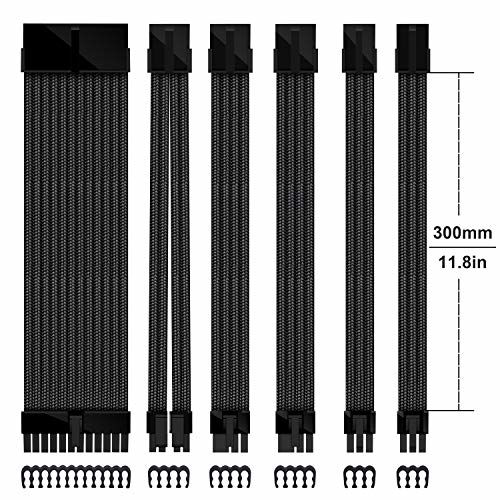 GetUSCart- EZDIY-FAB PSU Cable Extension kit Sleeved Cable Custom Power ...
