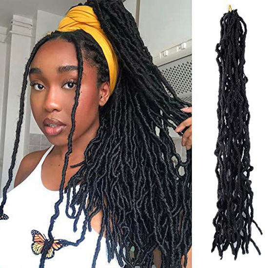 GetUSCart- Umylar 24 inch New Faux Locs Crochet Hair 7 Packs Extensible ...