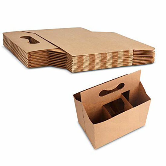 GetUSCart- 6 Bottle Holder Kraft Cardboard 12 oz. Beer or Soda Bottle ...
