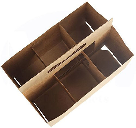 GetUSCart- 6 Bottle Holder Kraft Cardboard 12 oz. Beer or Soda Bottle ...