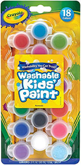 GetUSCart- Crayola Washable Kids Paint Set & Paintbrush, Painting ...