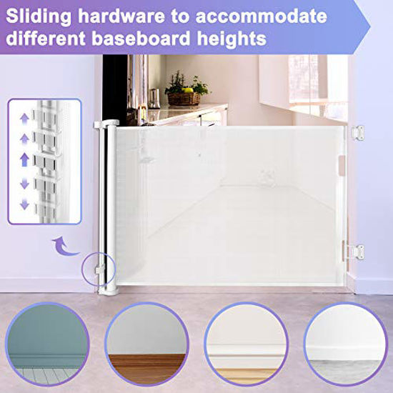 GetUSCart- Retractable Baby Gate Space Saving and Extends to 58" Wide ...