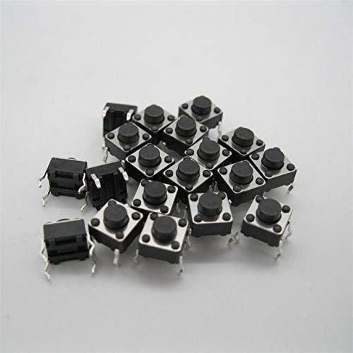 GetUSCart- DAOKI 100Pcs Tact Button Switch 6x6x4.3mm 664.3mm 4 Pin ...
