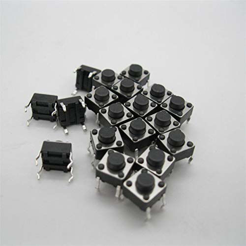 GetUSCart- DAOKI 100Pcs Tact Button Switch 6x6x4.3mm 664.3mm 4 Pin ...