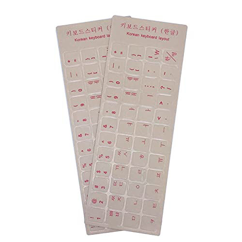 GetUSCart- 2 Pack Universal Korean Keyboard Stickers Transparent ...