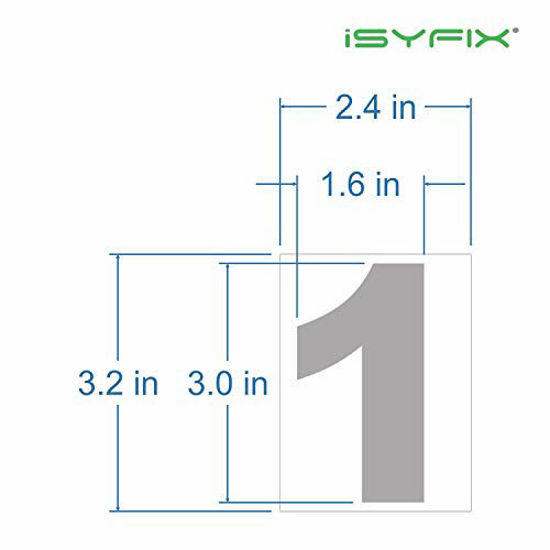 GetUSCart- White Vinyl Number 1 (One) Stickers - 6 Pack 3 inch Self ...