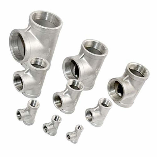 GetUSCart- LOZOME 1/2" Stainless Steel Tee Female NPT Threaded T Shaped ...
