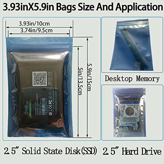GetUSCart- Daarcin Antistatic Bags, 30pcs 3 Sizes Mixed ESD Bags with ...