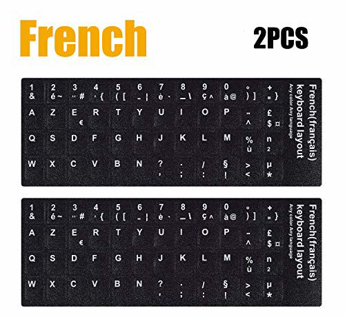 GetUSCart- CaseBuy [2PCS Pack] French Keyboard Stickers,Matte Vinyl ...