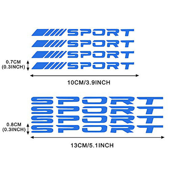 GetUSCart- TOMALL 8Pcs Sport Emblem Reflective Stickers for Car Wheels ...