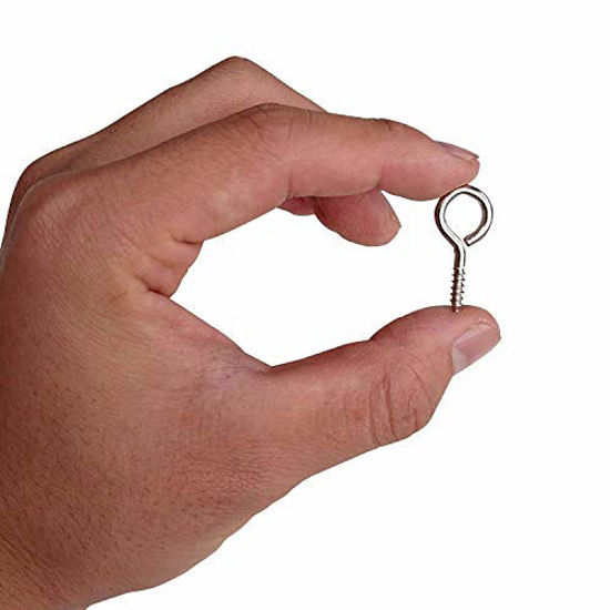 GetUSCart- AxeSickle 1 inch Screw Eyes Metal Eye Hooks Small Eyelet ...