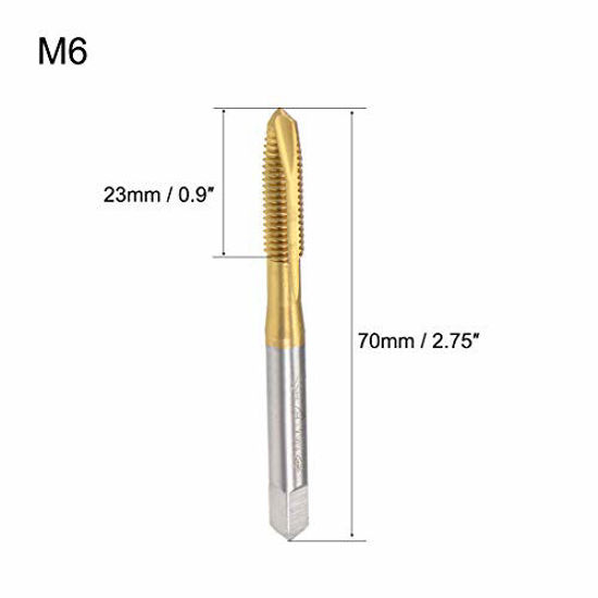 GetUSCart- uxcell Spiral Point Plug Threading Tap M6 x 1 Thread, Ground ...
