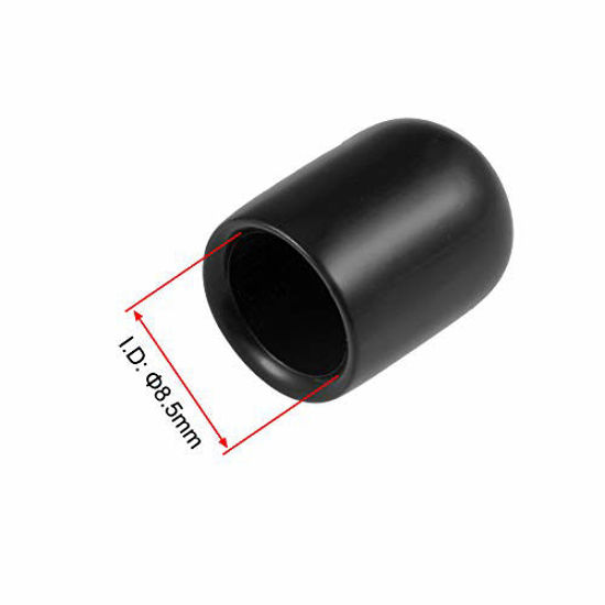 GetUSCart- uxcell 50pcs Rubber End Caps 8.5mm ID Vinyl Round Tube Bolt ...