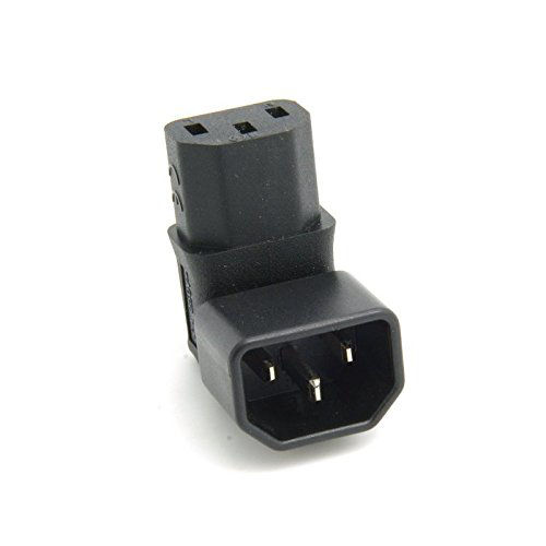 GetUSCart- CY IEC Male C14 to 90 Degree Down Right Angled IEC Female C13 Power Extension Adapter