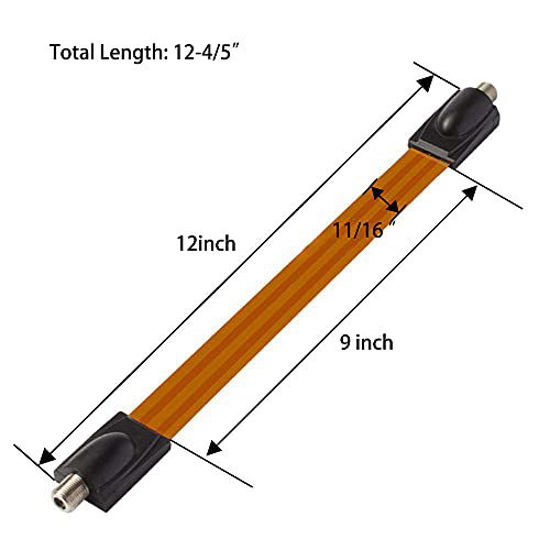 GetUSCart- Flat Coaxial RG6 F Type Jumper Cable for Windows and Doors ...