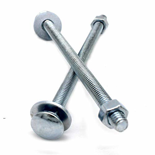 GetUSCart- (10 pc)1/4-20 x 6" Long Square-Neck Carriage Bolts Set w ...