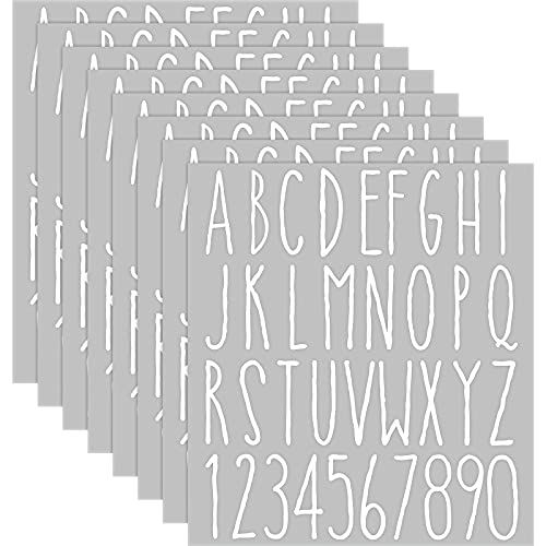 GetUSCart- 8 Sheets Vinyl Numbers Decals Self-Adhesive Vinyl Letters ...