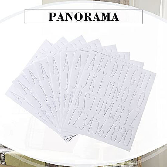 GetUSCart- 8 Sheets Vinyl Numbers Decals Self-Adhesive Vinyl Letters ...