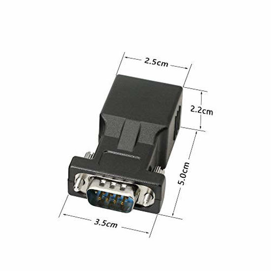 GetUSCart- DB9 RS232 to RJ45 Extender, DB9 9-Pin Serial Port Female ...