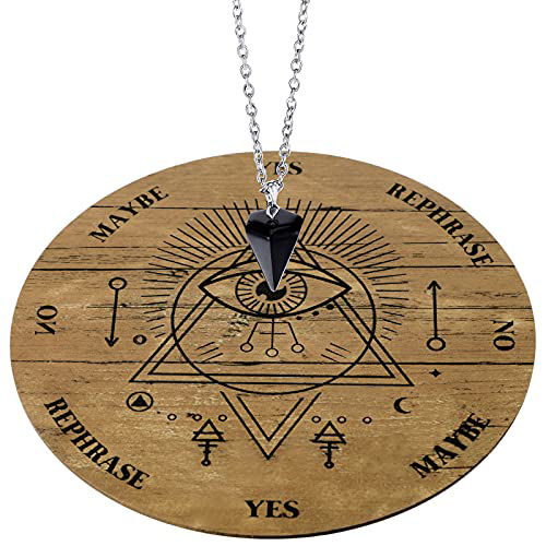 GetUSCart- Wooden Pendulum Board Dowsing Divination Pendulum Witchcraft ...