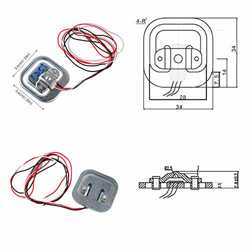 GetUSCart- 4pcs 50kg Load Cell Half Bridge Strain Gauge Human Body ...