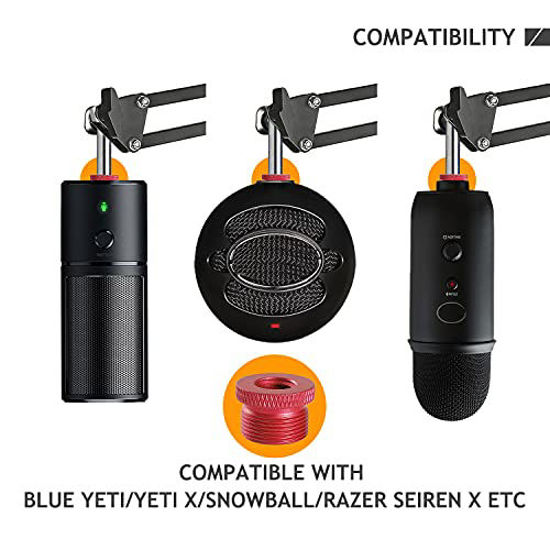 GetUSCart- 2 Pack Screw Thread Adapter, 5/8" Male to 3/8" Female Mic ...