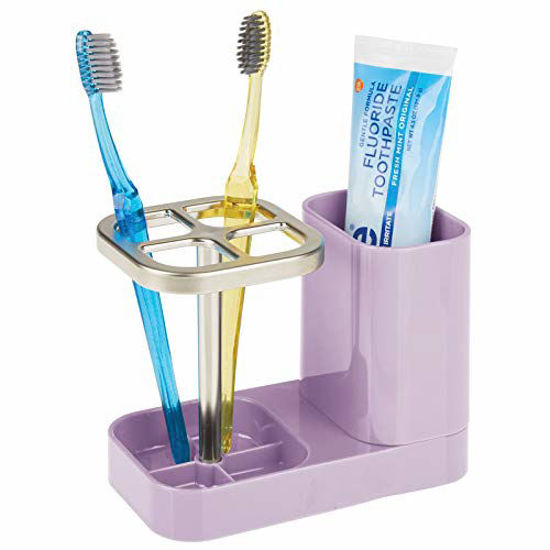 GetUSCart- mDesign Bathroom Vanity Countertop Toothpaste & Toothbrush ...