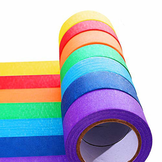 GetUSCart- Colored Masking Tape, Rainbow Color Painters Tape Labelling ...