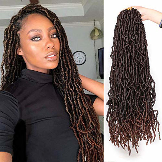 GetUSCart- 24 Inch New Faux Locs Hair 21 Strands Synthetic Goddess ...