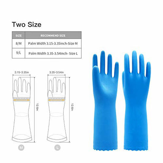 GetUSCart- PACIFIC PPE Reusable Dishwashing Cleaning Gloves with Latex ...