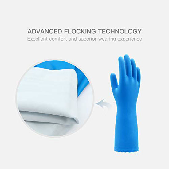 GetUSCart- PACIFIC PPE Reusable Dishwashing Cleaning Gloves with Latex ...