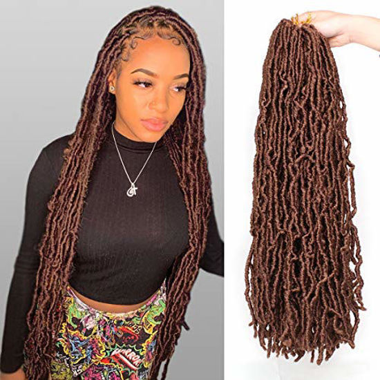 GetUSCart- 24 Inch New Faux Locs Hair Synthetic Natural Wavy Crochet ...