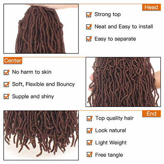 GetUSCart- 24 Inch New Faux Locs Hair Synthetic Natural Wavy Crochet ...