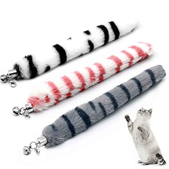GetUSCart- LASOCUHOO Cat Worm Toys, (3 Packs) Interactive Cat Wand ...