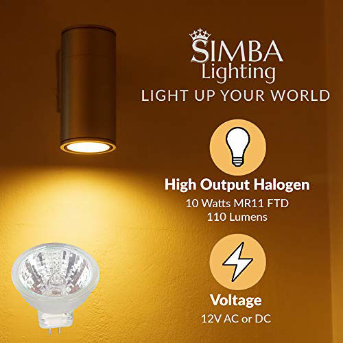 GetUSCart- Simba Lighting 10 Watt 12 Volt MR11 Halogen Spotlight Bulbs ...